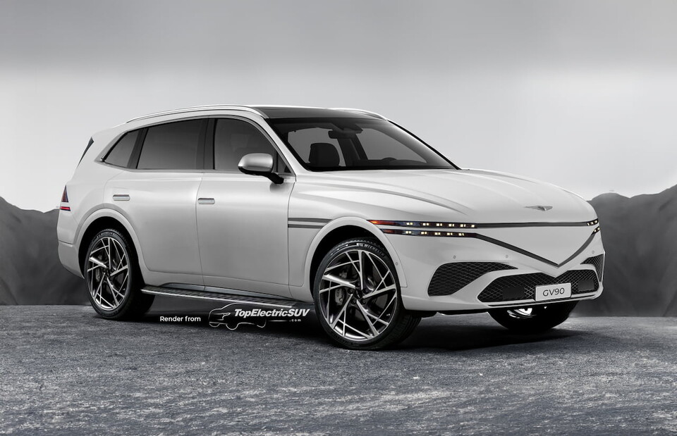 "2억 넘는 국산차 나오나?" 제네시스, 전기 SUV 'GV90' 디자인 미리보기