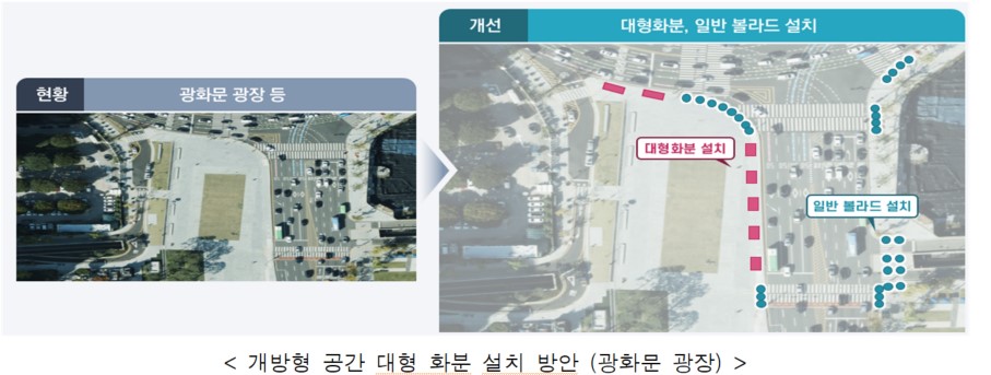 서울시, 강철 방호 울타리, 볼라드 등 보행자 안전강화 대책 마련